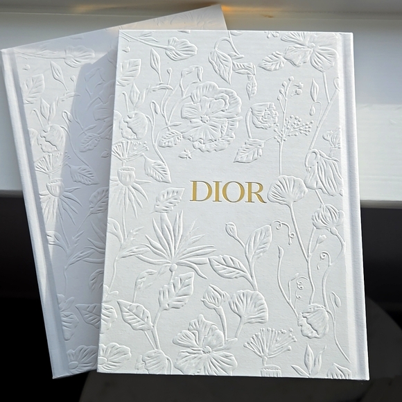 Dior | Accessories | New Dior Book Journal Duo White With Gold Logo ...